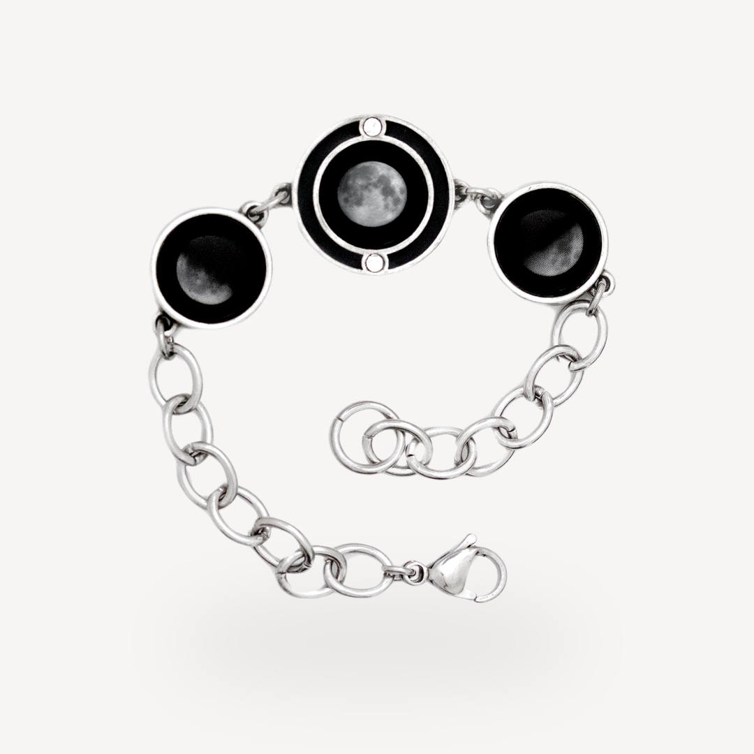 The 3 Charm Rebirth Moon Phase Bracelet | Moonglow Jewellery – Moonglow ...