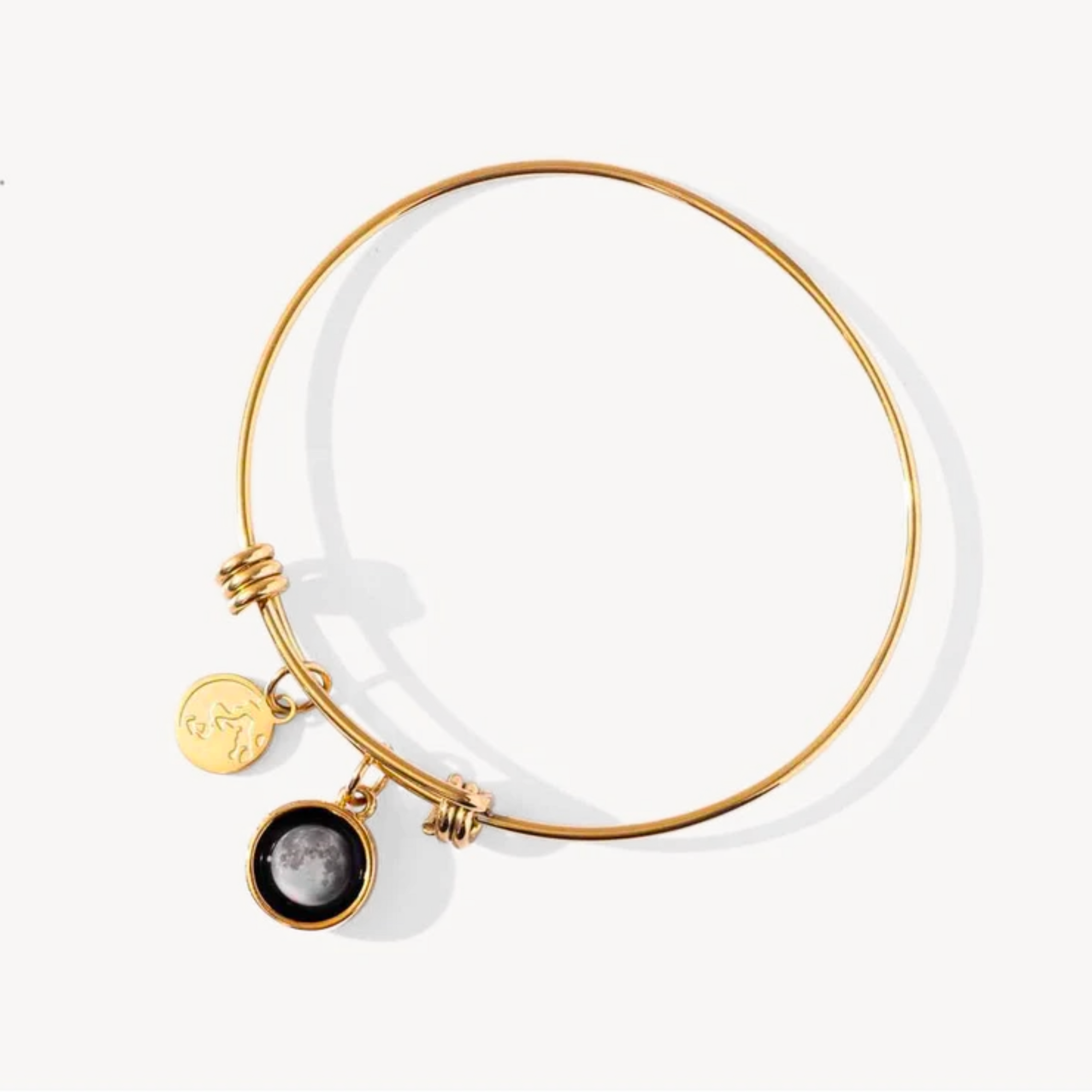 Modern Moon Bangle in Gold – Moonglow Australia