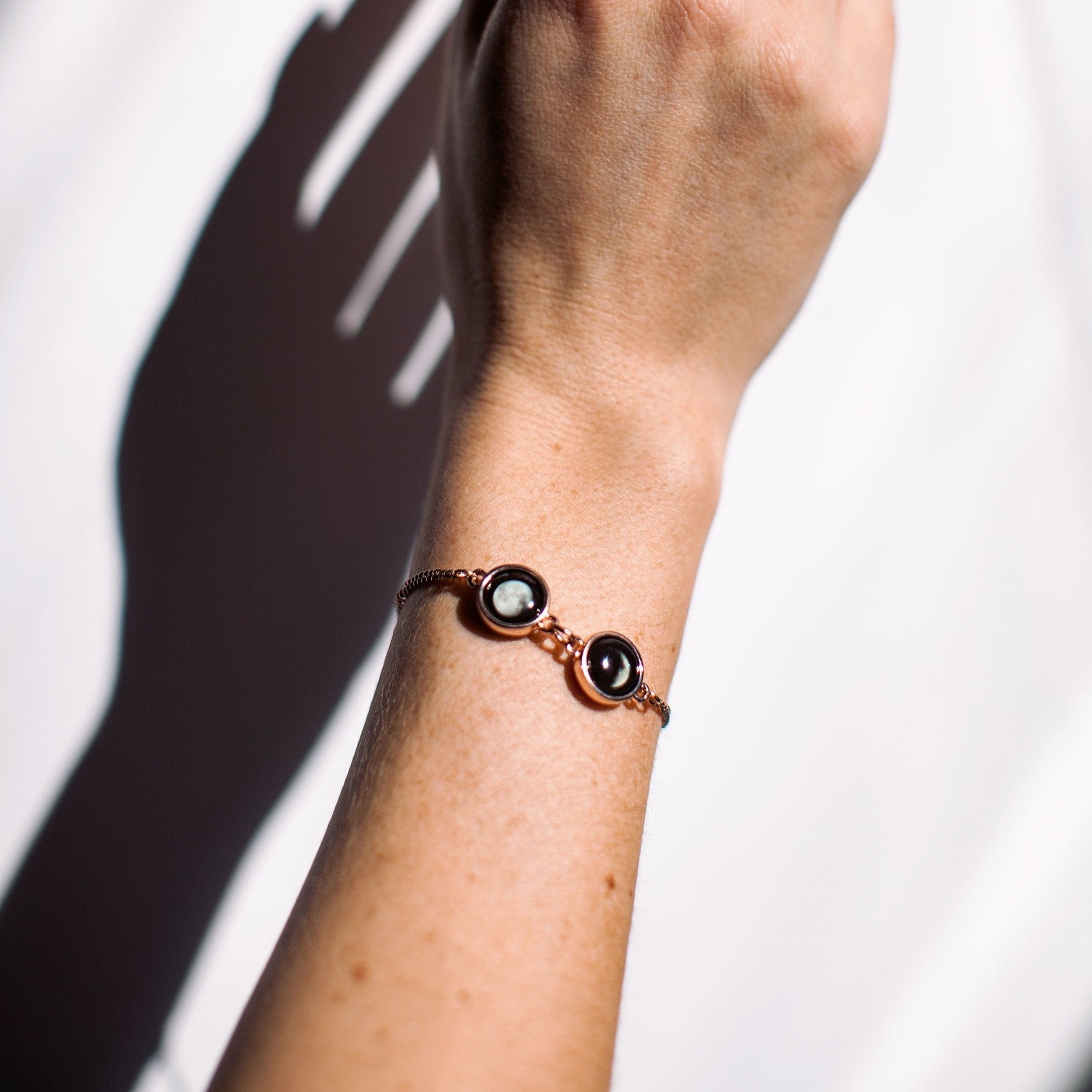 Double Moon Pallene Bracelet in Rose Gold | Moonglow – Moonglow Australia